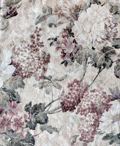 1.9 Yards Vintage Richloom Floral Ivory Cotton Jacquard Decor Drapery Fabric | eBay