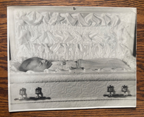 Vintage 1950s Post Mortem Baby Photograph – Framed Funeral Home Photo | eBay