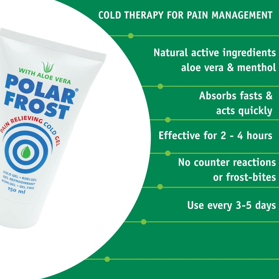 Polar Frost Pain Reliever Cooling Gel Tube 3 Pack 150ml - Topical ...