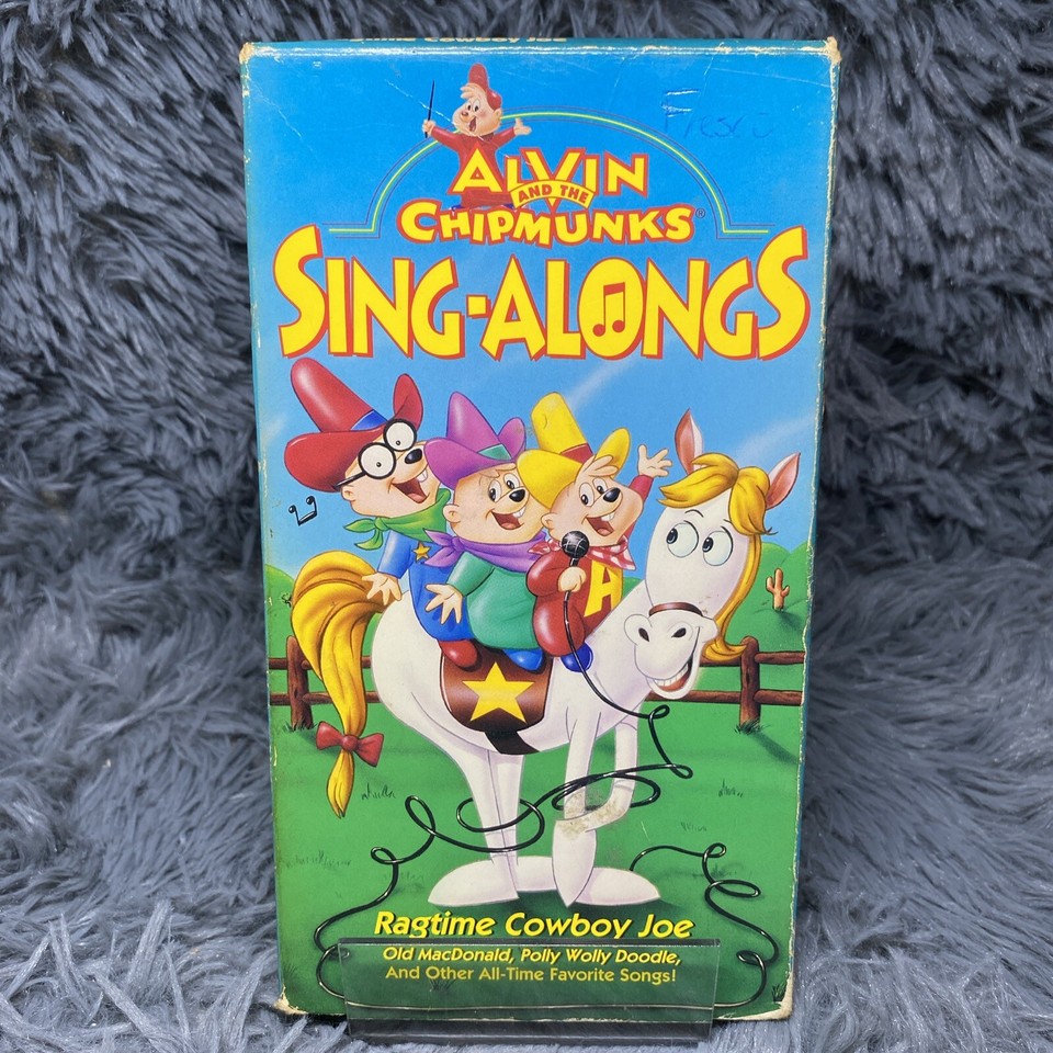 Alvin and the Chipmunks Sing-Alongs Ragtime Cowboy Joe VHS Tape 1993 ...