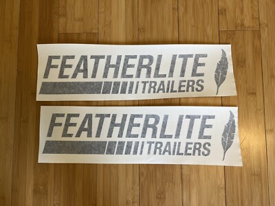 Featherlite Aluminum Trailer Decals (Set 2) Black 18” Replacement ...