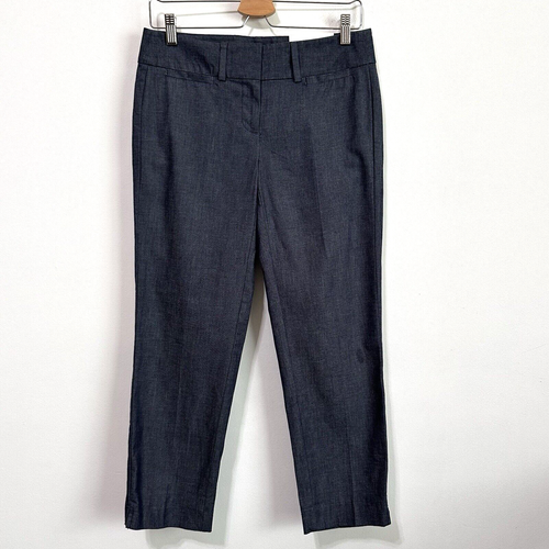 Ann Taylor Signature Crop Length Trousers 0 Chambray Blue Career Dress ...