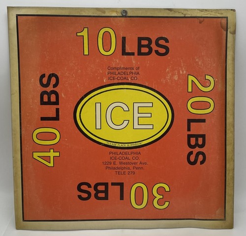 Vintage Ice Sign Philadelphia Ice Coal Company | eBay