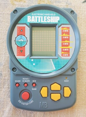 Vintage 1995 Hasbro Electronic Handheld Battleship Game MB Milton ...