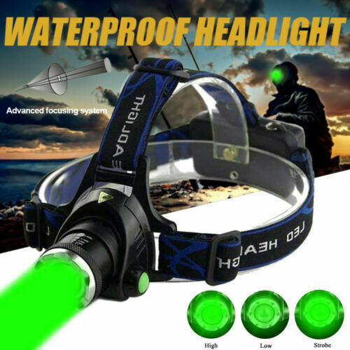 Super Bright LED Headlamp Headlight Green Light Hunting Head Torch ...