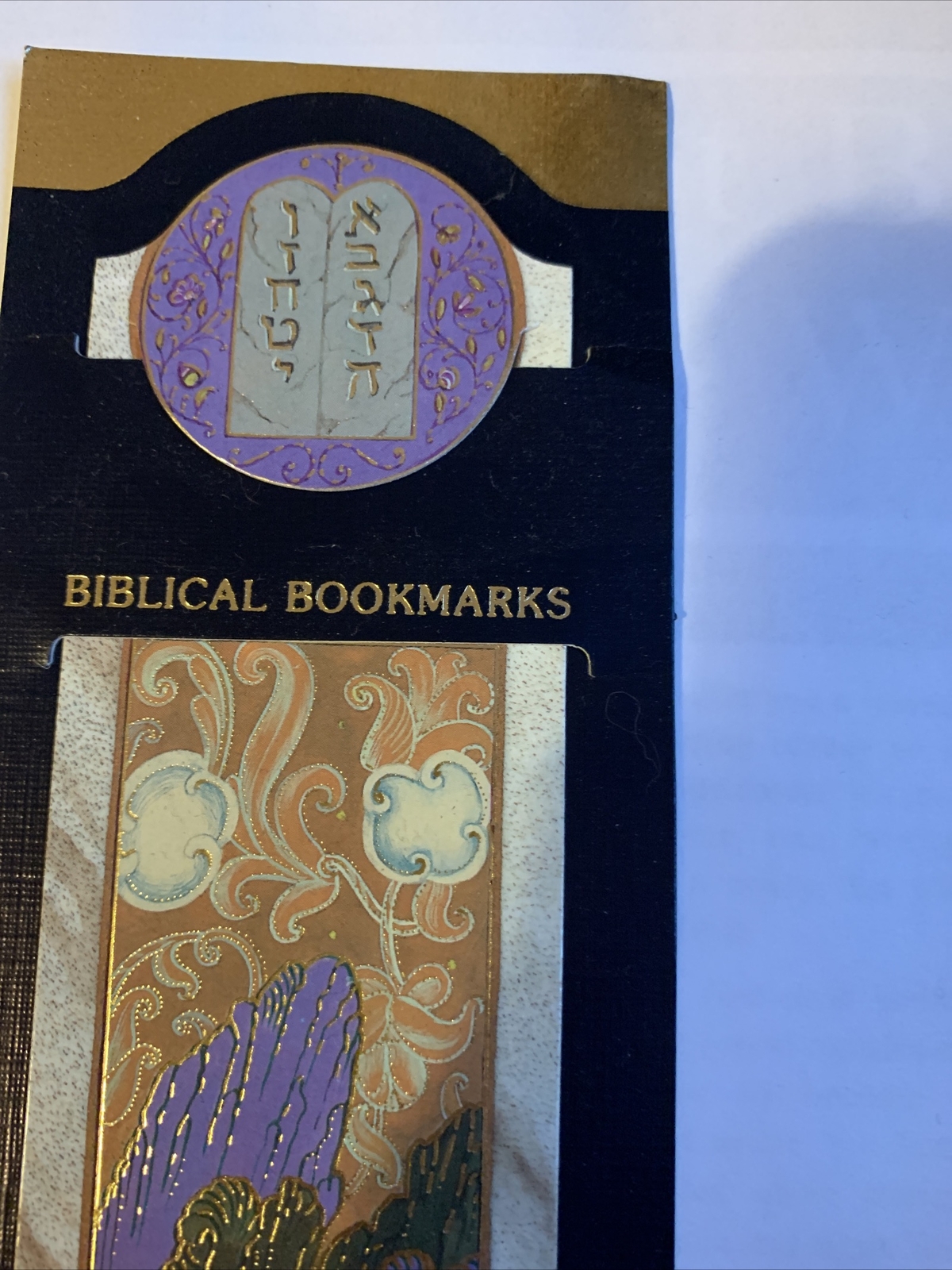 Biblical Bookmark Moses w Decalogue Ten Commandments Hebrew Bible ...