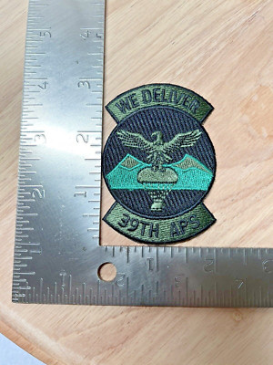 USAF 39th Aerial Port Squadron Patch subdued embroidery Iron on 2 x 2. ...