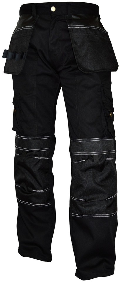 Men's Heavy Duty Workwear Pants Cordura Reinforcement Warehouse Safety ...