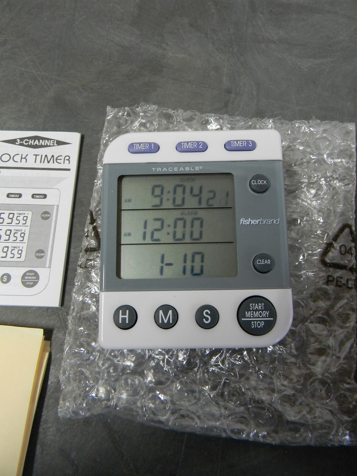 Fisher Traceable Three Line Alarm Timer 06-662-46 NIB W Out of Date Cal ...