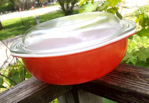 Pyrex 024 Red Ovenware Casserole 2 Quart with 684-C Clear Glass Lid | eBay