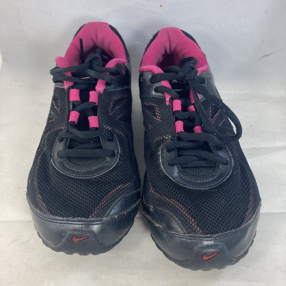 Nike Womens Size 7 Reax Run 7 525755-002 Black Pink Running Shoes Lace ...