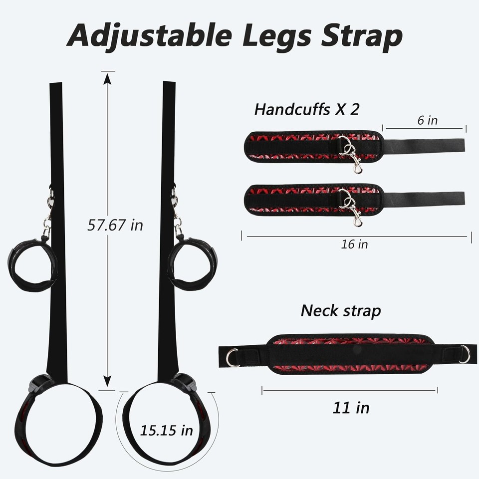 Sex Bondage Restraints BDSM Strap Kit with Sex Pillow Toys for Women ...
