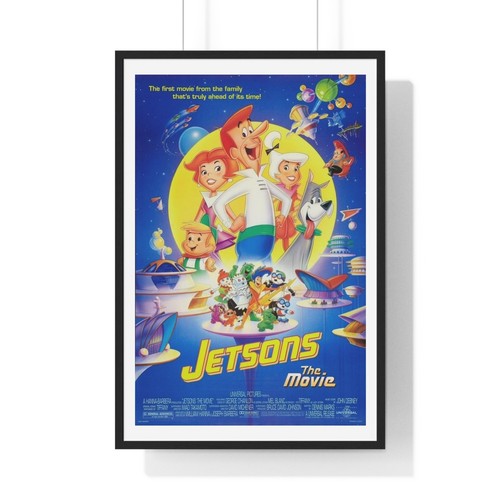Jetsons Framed Poster, Vintage Movie Art, Retro Wall Decor, Sci-Fi Home ...