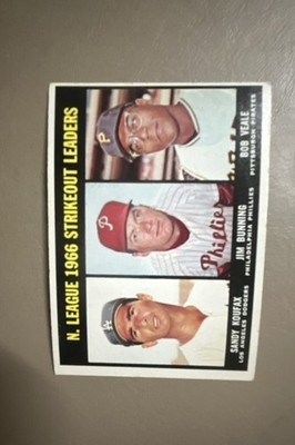 1967 Topps - Sandy Koufax, Jim Bunning, Bob Veale #238 | eBay