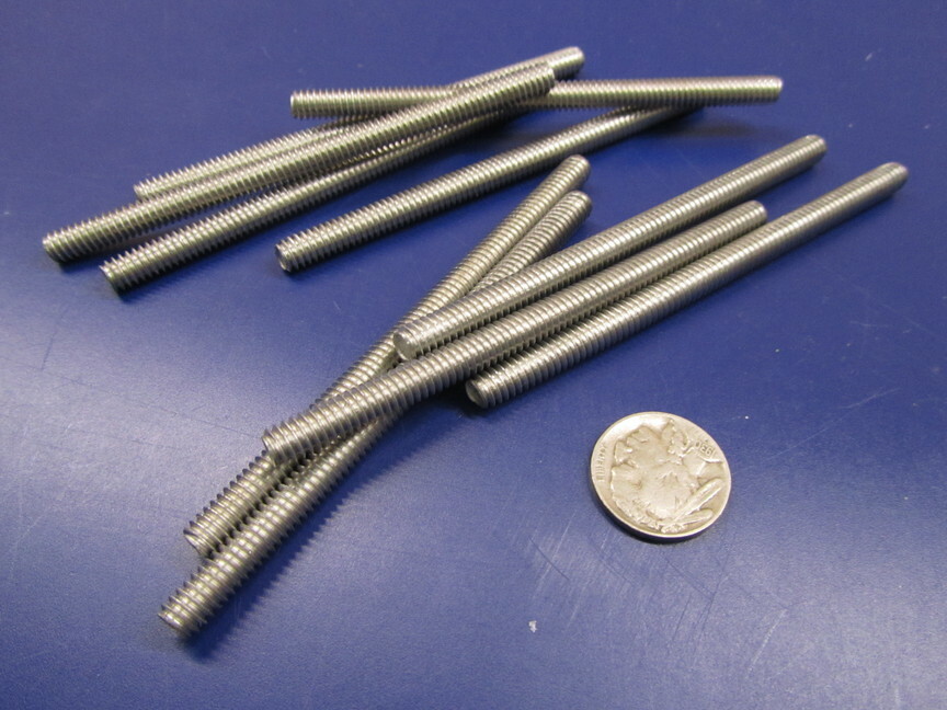 Aluminum 6061 T6 Threaded Studs, RH, 1/4"-20 x 4.0" Long, Pkg of 10 pcs ...