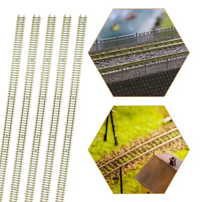 5pcs N Scale Model Train Brass Flex Track 50cm with Rail Joiners Track ...