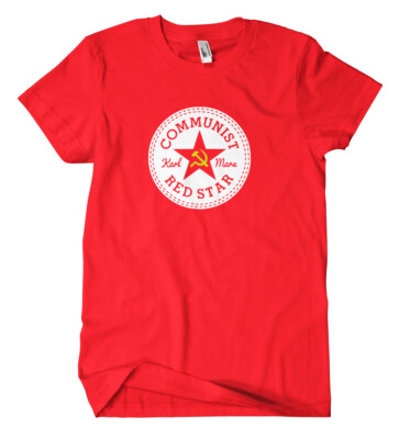 Communist Red Star T-Shirt Fun Kult Frieden Liebe Fuck Nazis Demo ...