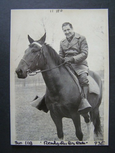Glossy Press Photo Dr Edward A Zullo on Horse | eBay