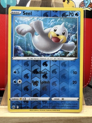 029/159 Seel Reverse Holo Crown Zenith Pokemon TCG | eBay