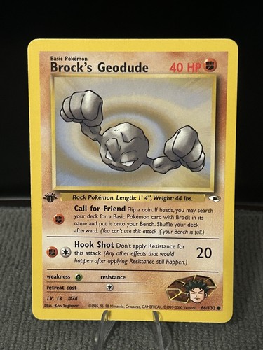 Brock's Geodude [1st Edition] #66 Pokemon Gym Heroes | eBay
