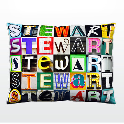 Personalized Pillow featuring the name STEWART photo of actual sign ...