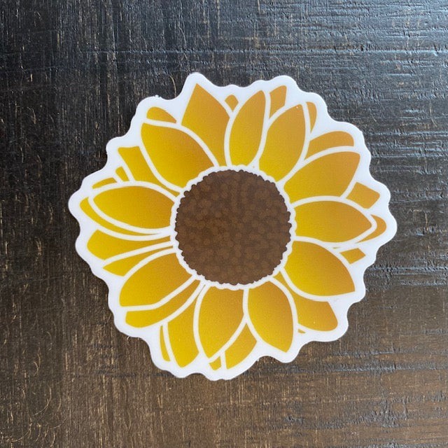 Sunflower Sticker Decal, 3 inch, Brown Yellow | eBay UK