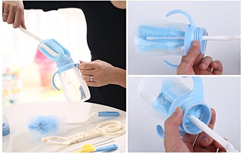 5 Pack Reusable Cleaning Brush Set Long Handle Bottles and Straw ...