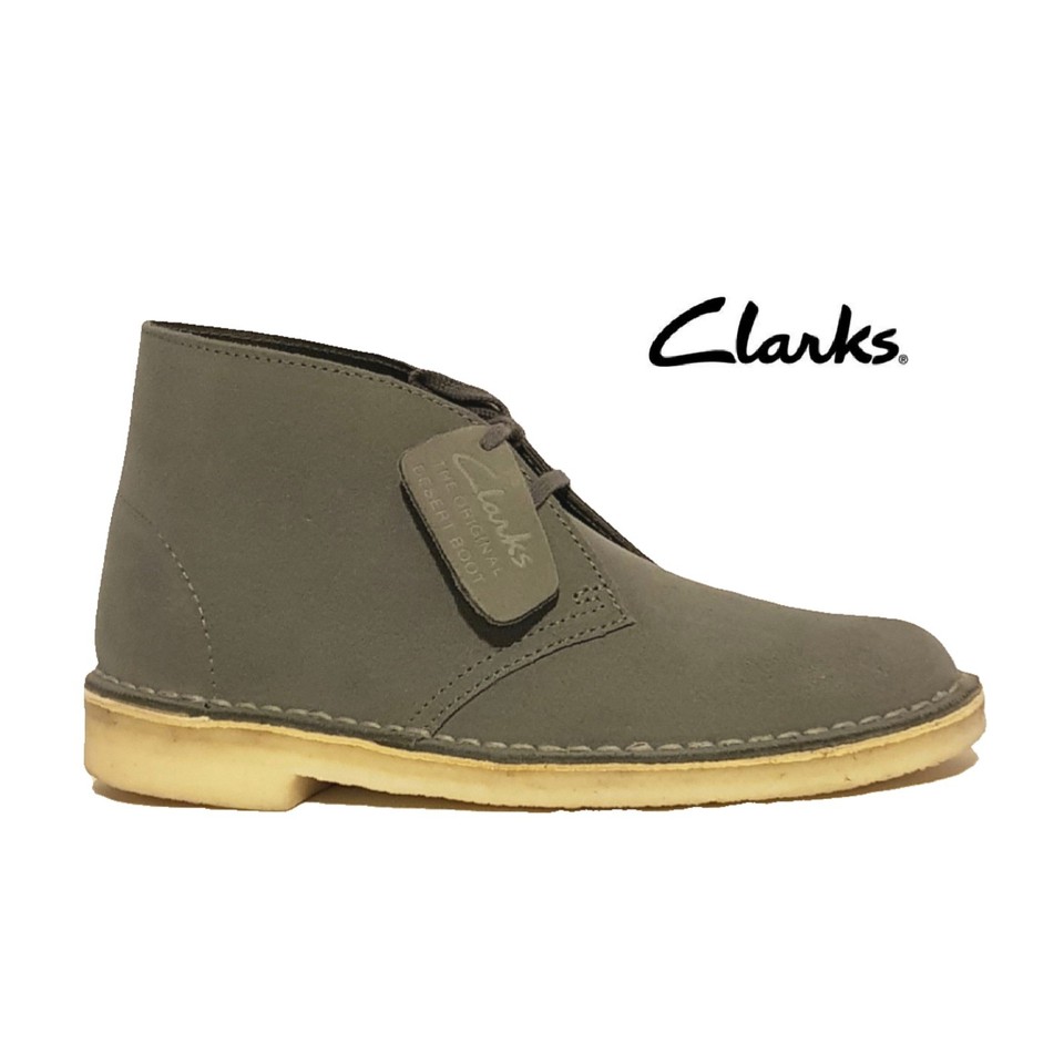 NEW CLARKS ORIGINALS DESERT BOOTS GREY BLUE PINK SUEDE LEATHER LADIES ...