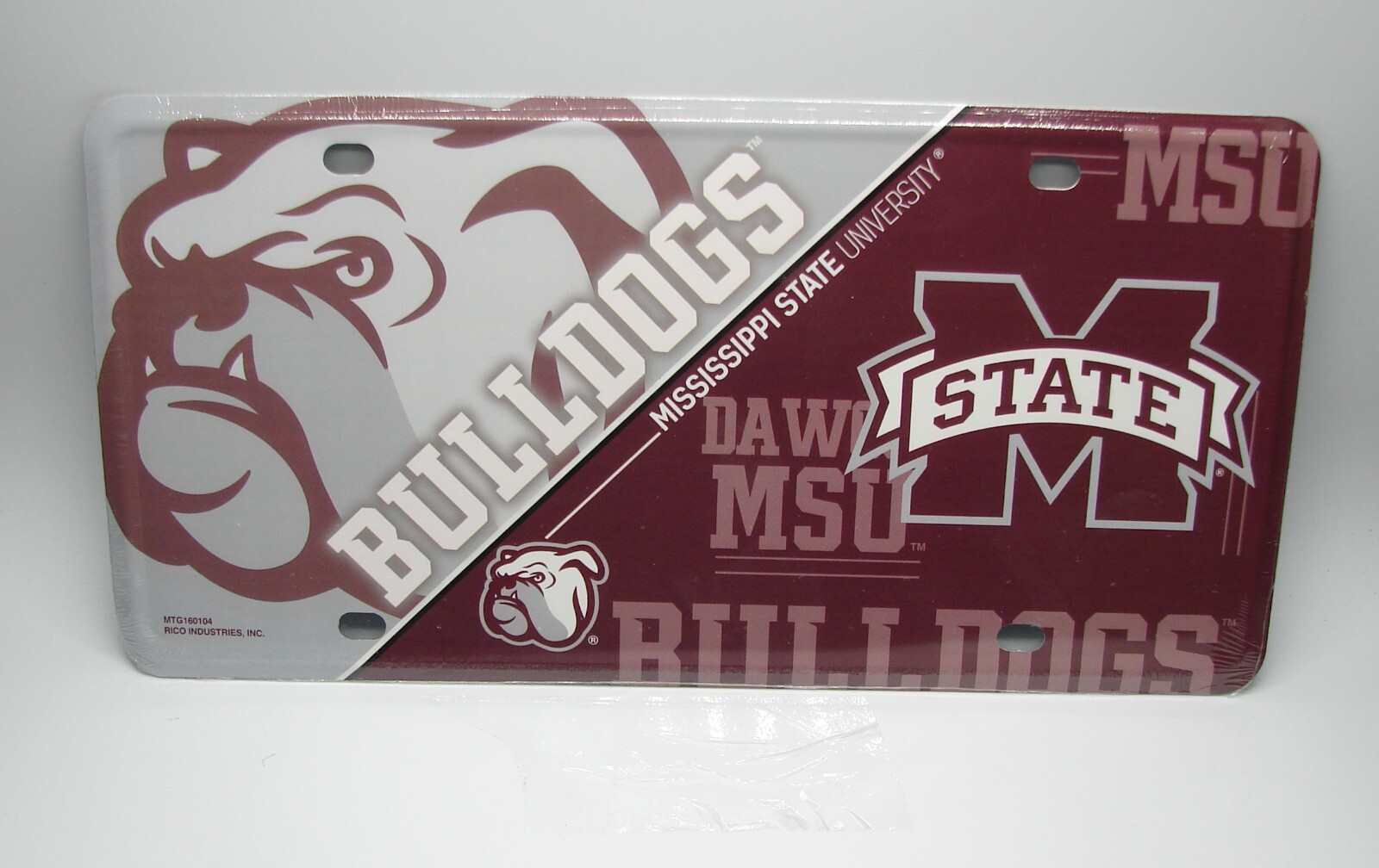 Licensed MISSISSIPPI STATE BULLDOGS METAL CAR NOVELTY LICENSE PLATE MSU ...