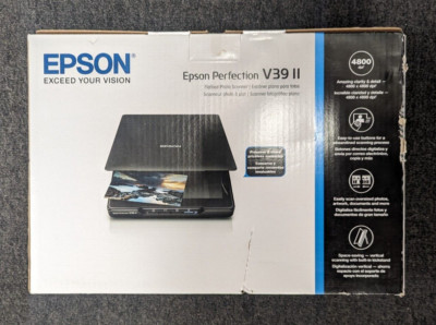 EPSON Perfection V39 II Compact Flatbed Photo Scanner B11B268201 Black ...