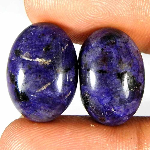 24.15 Ct Natural Blue Russian Charoite Oval Pair Cabochon +Loose ...