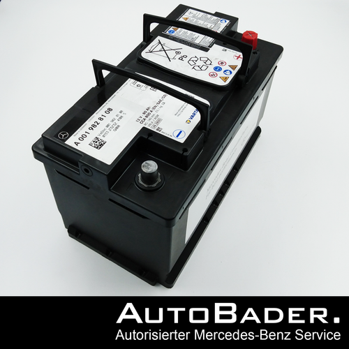 Original Mercedes AGM Autobatterie Starterbatterie Batterie 12V 80Ah ...