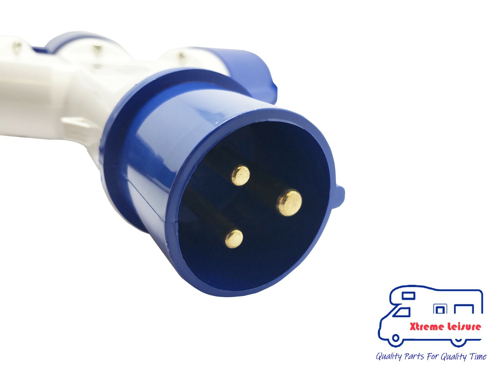 3 WAY 16 AMP 240V ELECTRIC MAINS HOOK UP ADAPTOR SPLITTER CARAVAN ...