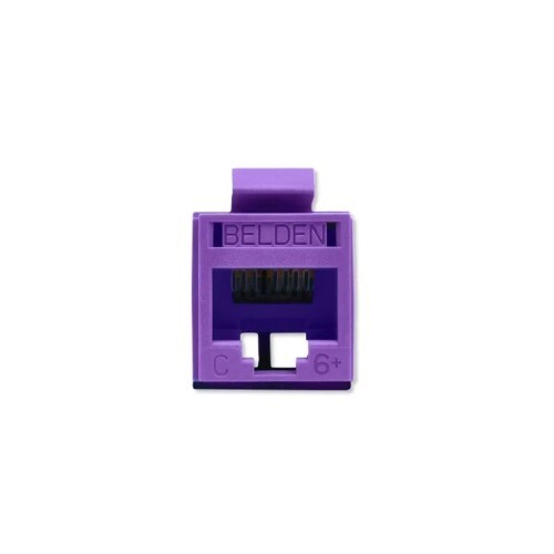 Belden RV6MJKUPR-S1 REVConnect CAT6+ UTP T568 A/B Modular Jack Purple ...