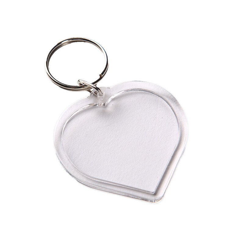 VDL Heart Round Acrylic Blank DIY Insert Photo Picture Frame Keychain ...