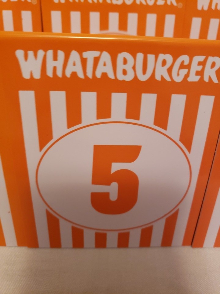 Individual WHATABURGER Restaurant Table Tent Numbers - Modern Glossy | eBay