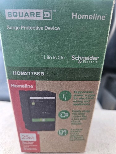 Square D HOM2175SB Homeline Surgebreaker 2-Pole 120/240 V 22.5kA Surge ...