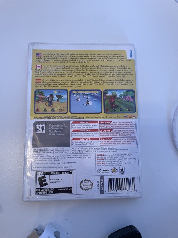 Nintendo Wii W/5 Games & Accessories, Motion Plus Adapter, Sensor Bar ...