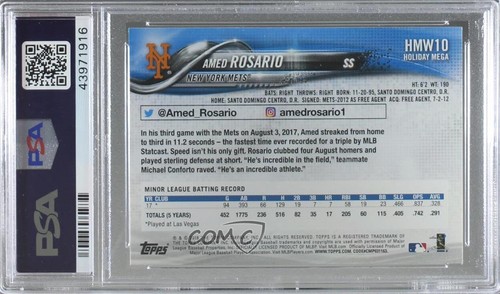 2018 Holiday WalMart Mega Box Metallic Snowflake Amed Rosario PSA 9 ...