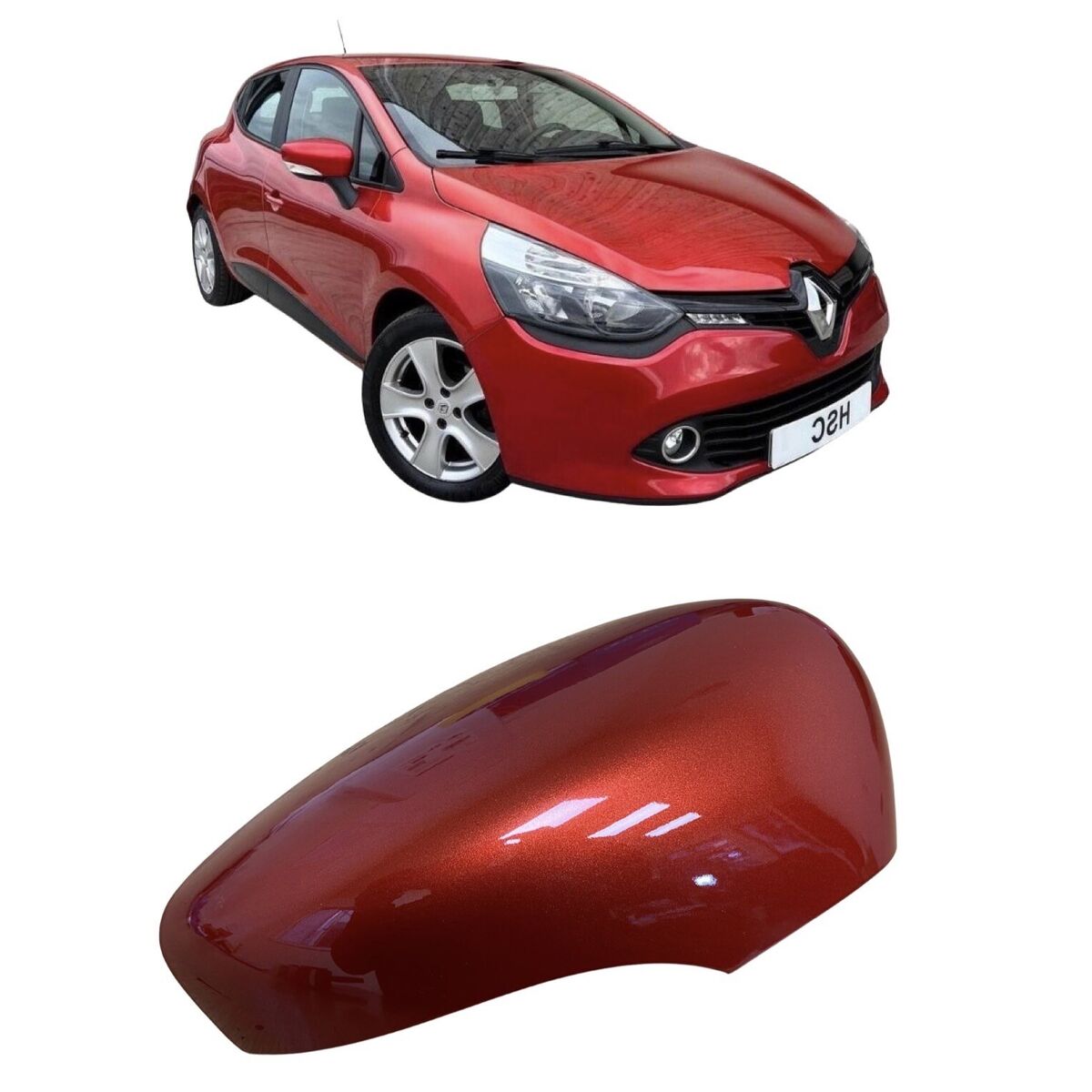 Wing Mirror Cover Painted For Renault Clio MK4 NNP Flame Red 2012 To 2020 Right