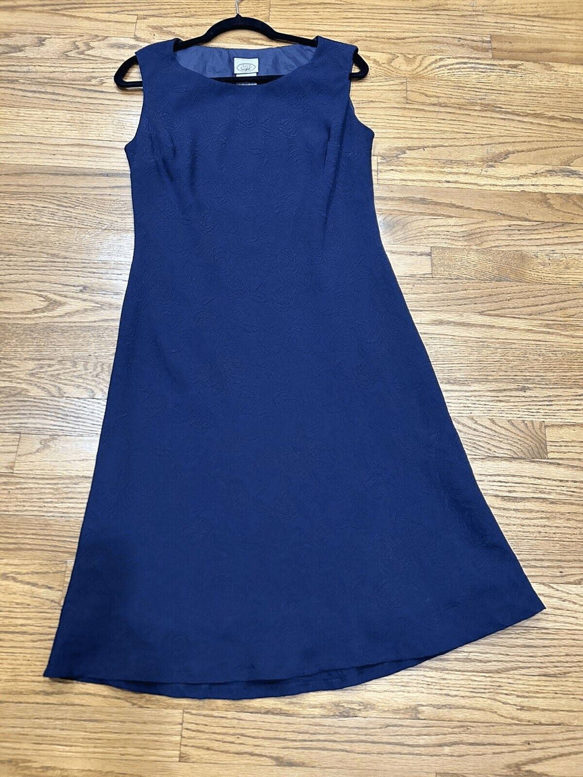 Laura Ashley Navy Blue Floral Pattern Classic Formal … - Gem