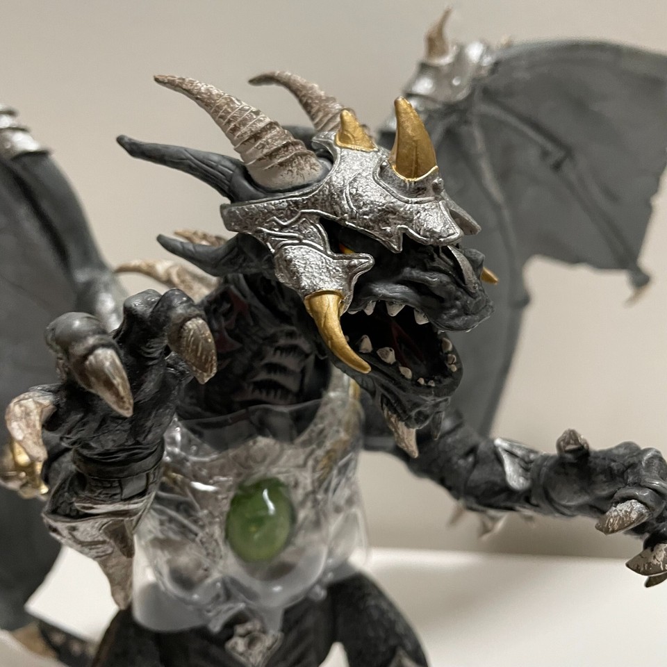 RARE Mega Bloks Metal Ages Platinum Armor Dragon Thoron 9625 Figure ...