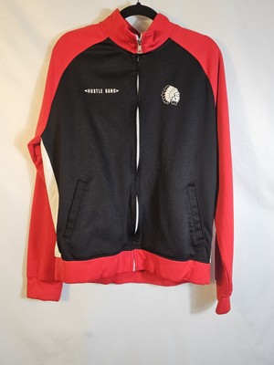 Hustle Gang Men’s Track Jacket Red Black Zip Up Native Logo Streetwear ...
