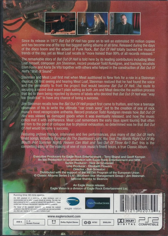 Classic Album: Meat Loaf: Bat Out of Hell (DVD) Meat Loaf | eBay UK