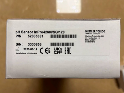 New Mettler Toledo Inpro4260i/SG/120 52005381 PH Electrode FedEx or DHL ...