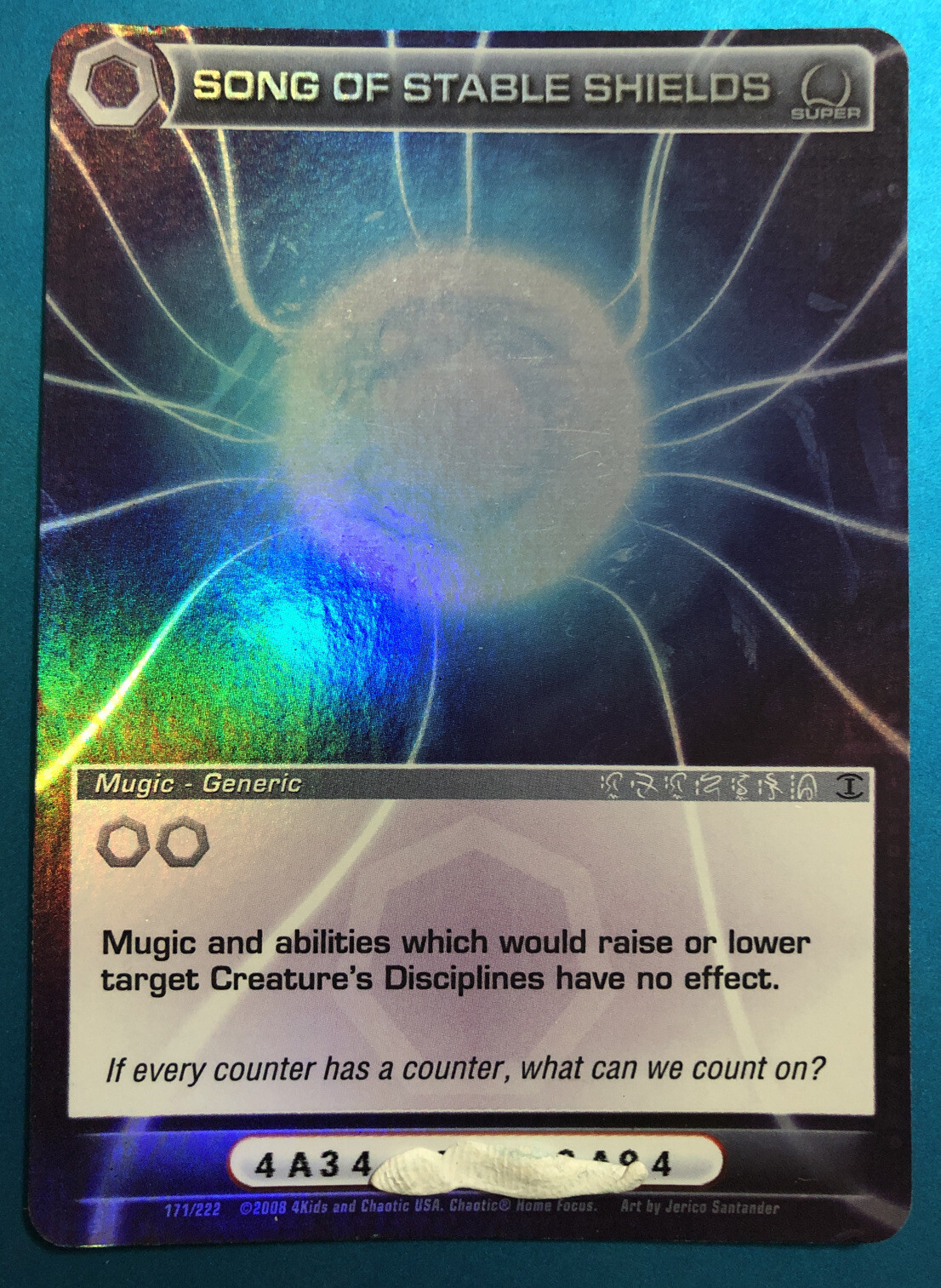 CHAOTIC SONG OF STABLE SHIELDS Mugic Super Rare Foil (2008, 4Kids ...
