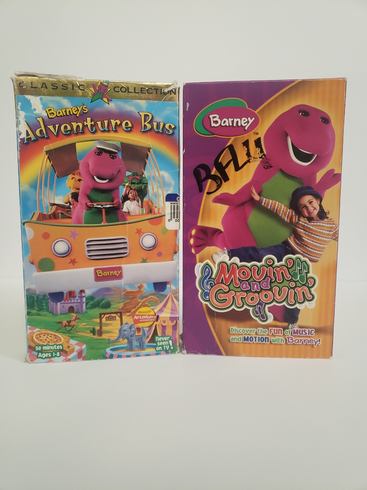 Lot Of Barney VHS- 2 Tapes Barney Walk Around The Block And Moving and ...