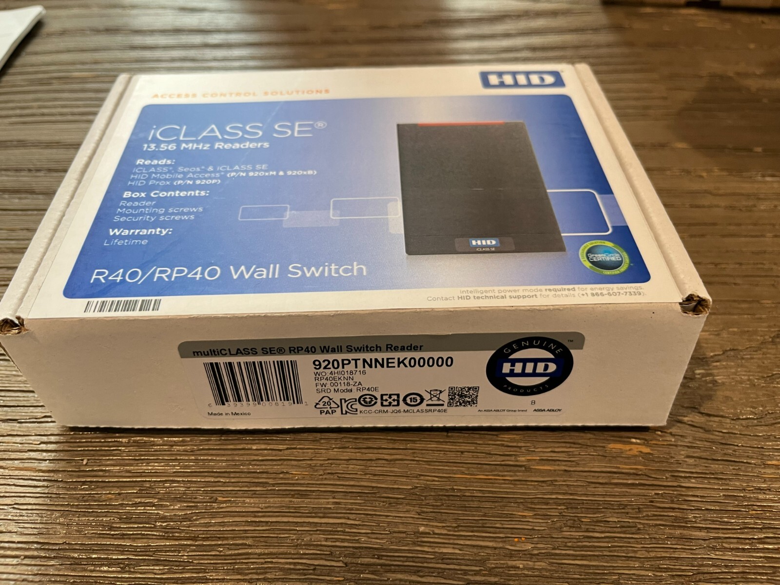 HID 920PTNNEK00000 multiCLASS SE RP40 Wall Mount Card Reader - Black | eBay