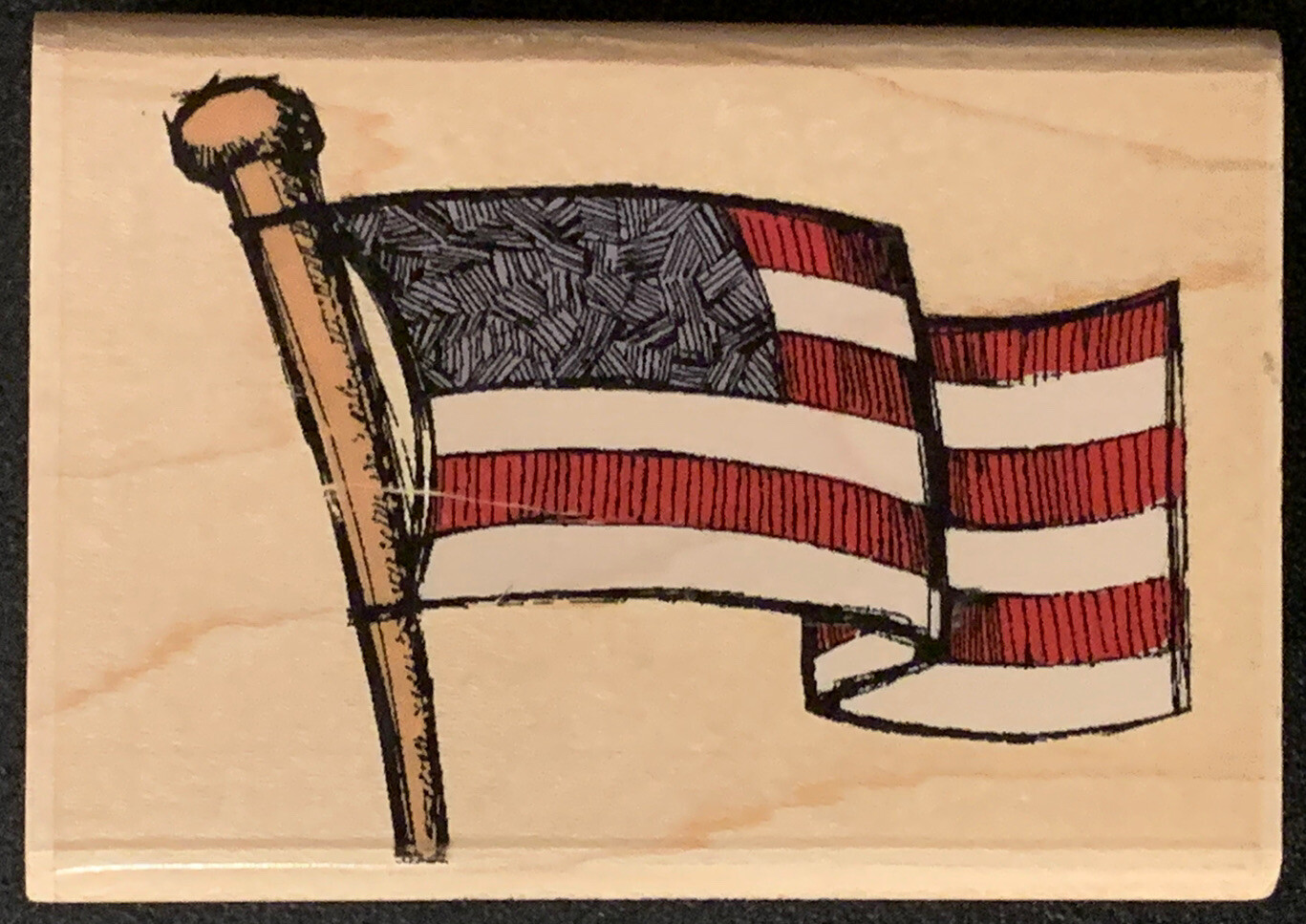 Stampabilities American Flag Rubber Stamp | eBay