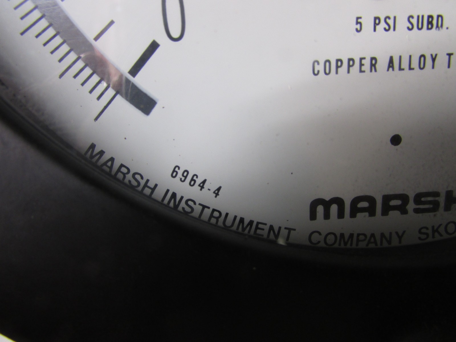 Marsh Master Test 0-1000 psi Gauge 7-3/4" Dia Face, Back Connection 1/4 ...